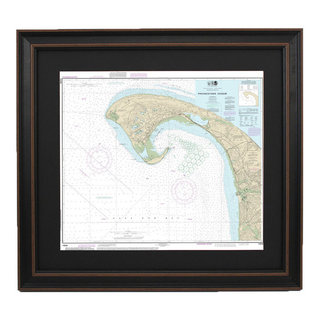 Poster Size Framed Nautical Chart, Provincetown Harbor - Traditional ...