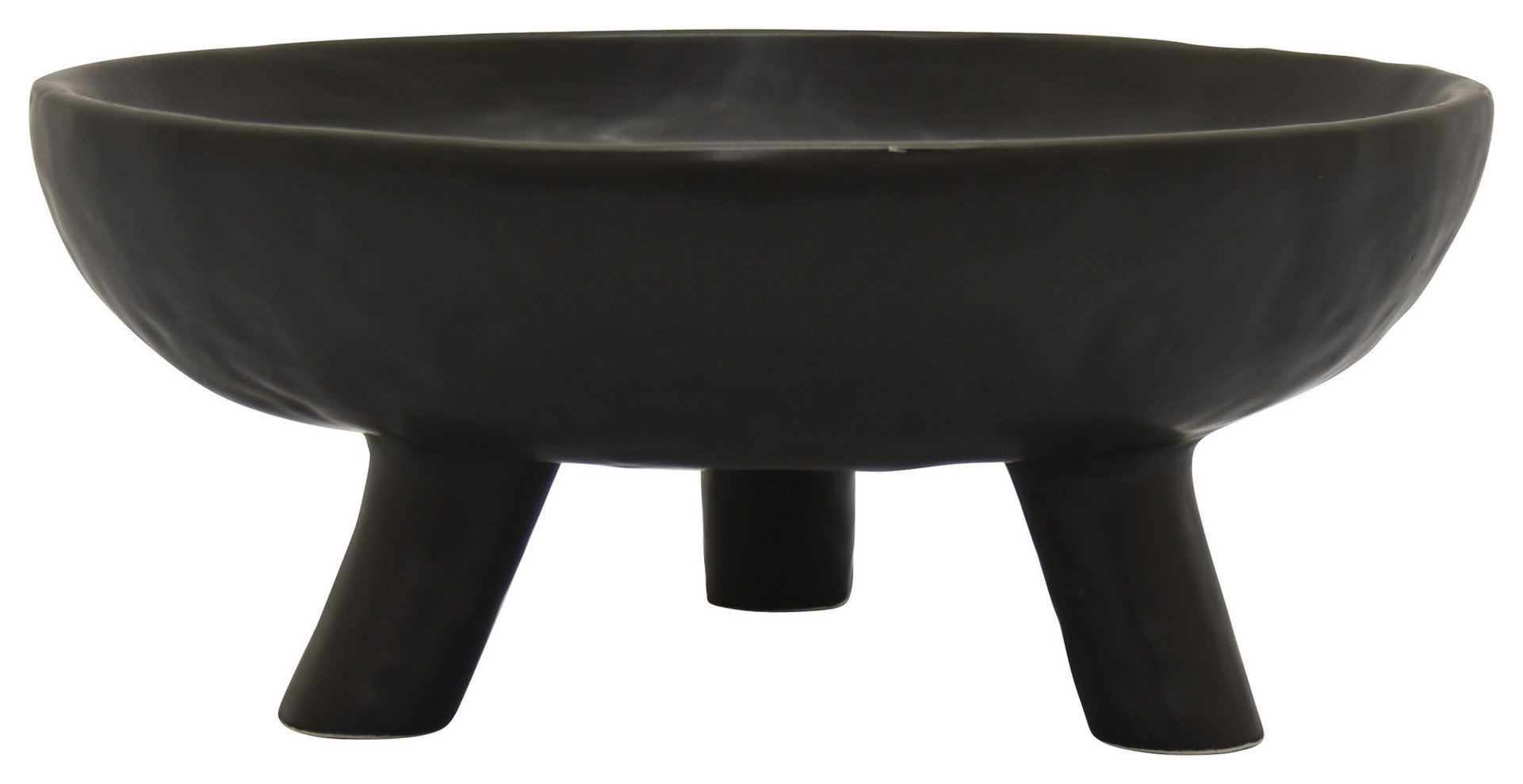 Plutus Brands Ceramic Bowl, Black Porcelain - Transitional - Decorative ...