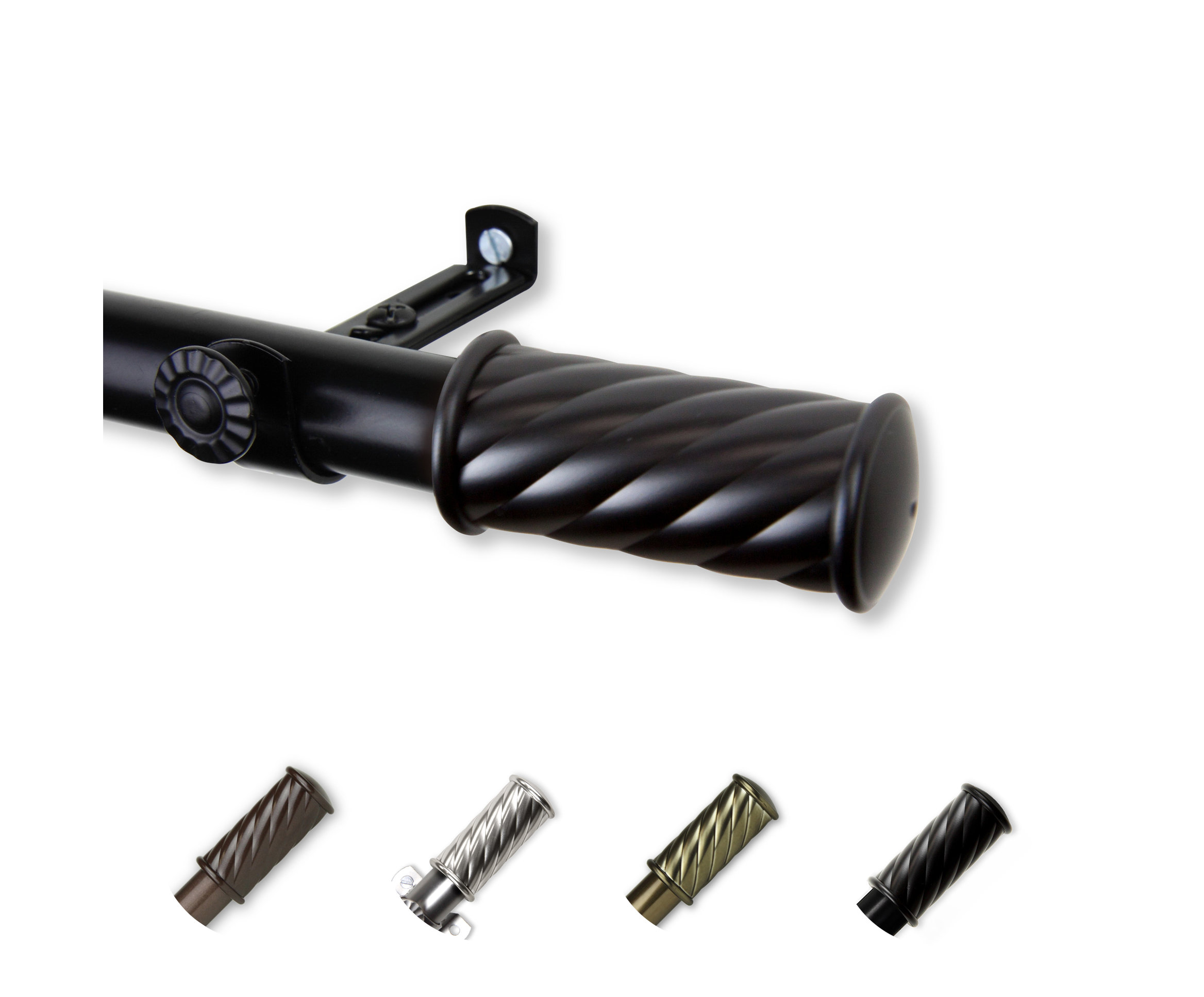 Grip Curtain Rod, 48-84" - Transitional - Curtain Rods - by Rod Desyne ...