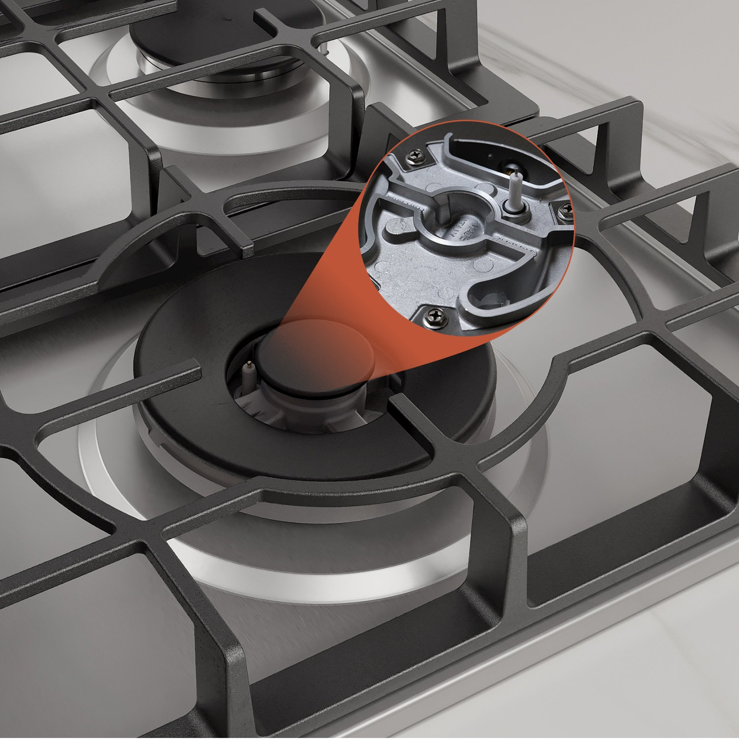 30-in Built-in Gas Cooktop with 5 Sealed Burners - LPG Convertible in ...