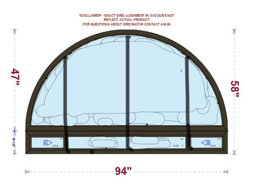Keep arched/half circle windows or pay more for different shape