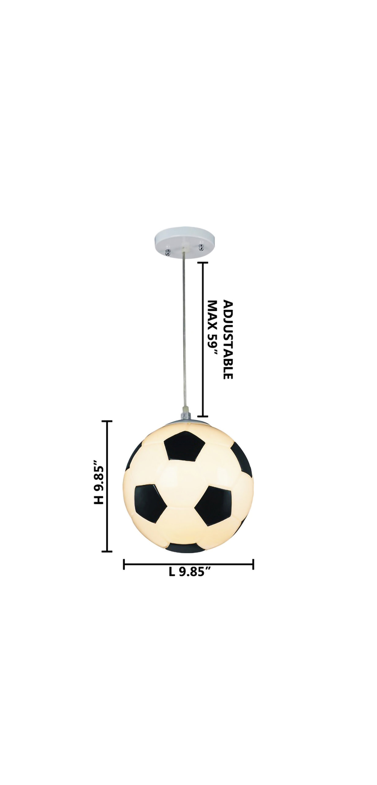 Soccer Ball Light Fixture With Adjustable Cord - Contemporary - Kids ...