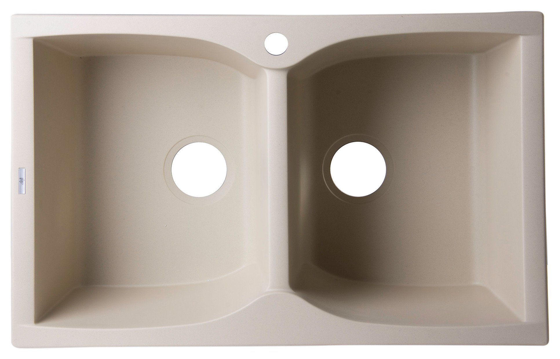 ALFI brand Biscuit 32" Drop-In Double Bowl Granite Composite Kitchen ...