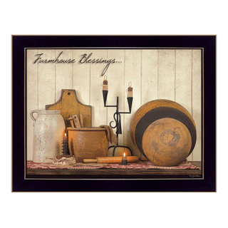 Farmhouse Blessings 1 Black Framed Print Wall Art - Farmhouse - Prints ...