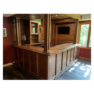Beautiful Built-in Walnut Dry Bar - Traditional - Home Bar - by Well ...