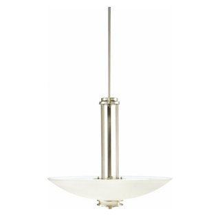 3 Light Contemporary Minimalist Inverted Pendant Light Fixture Satin ...
