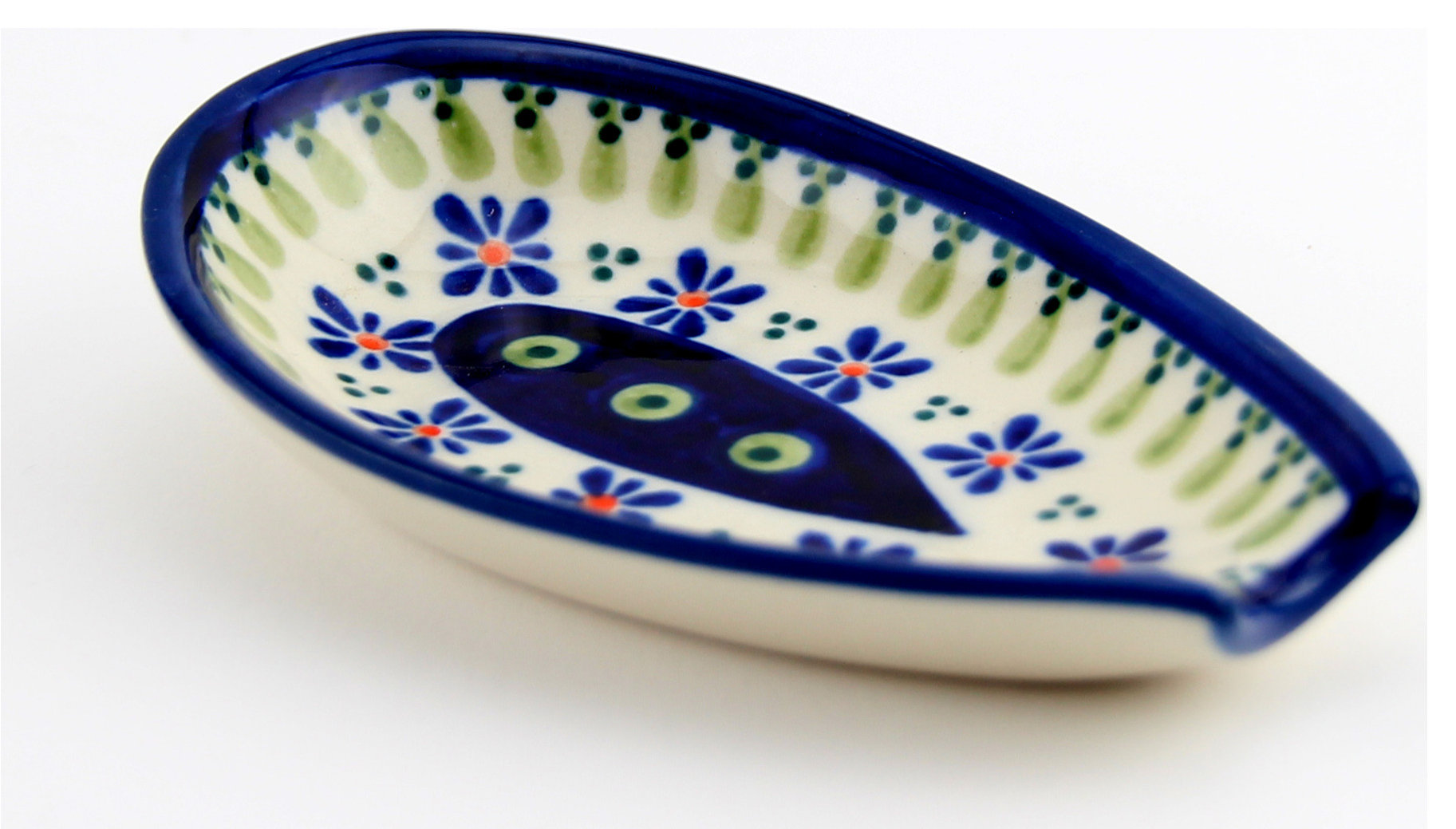 Polish Pottery Spoon Rest 5" x 3.5" – Handcrafted Boleslawiec Stoneware ...