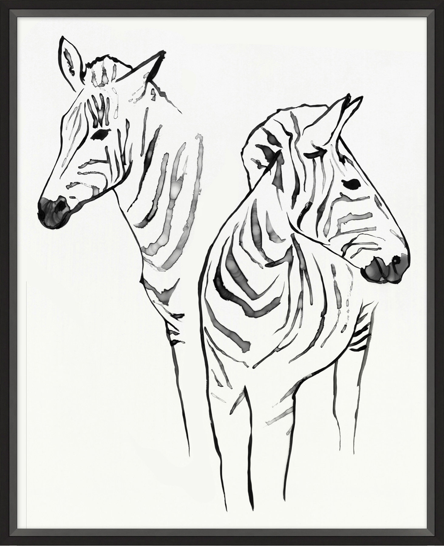Graphic Zebra 2, Giclee Reproduction Artwork, 25.25x31.25 ...