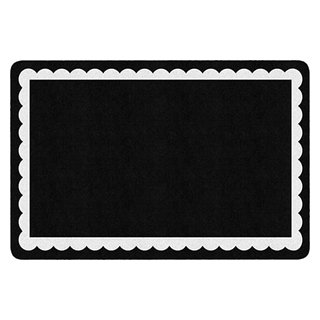 Flagship Carpets CA2011-44SG Black White/Stylisch Brights B/W Scallop ...