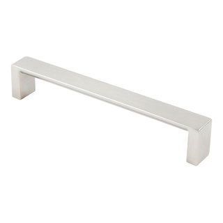6" Modern Square Pull, Satin Nickel - Contemporary - Cabinet And Drawer ...