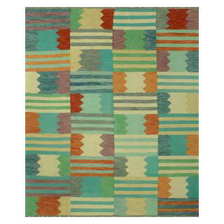 Winchester Kilim Jessica Red/Beige Rug, 8'2x9'7 - Southwestern - Area ...