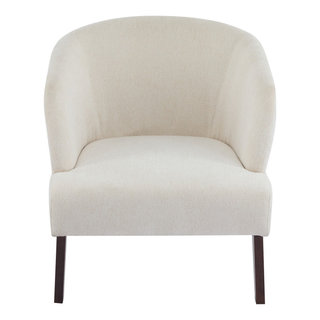 GDF Studio Georgia Accent Chair With Round Back, Single - Midcentury ...