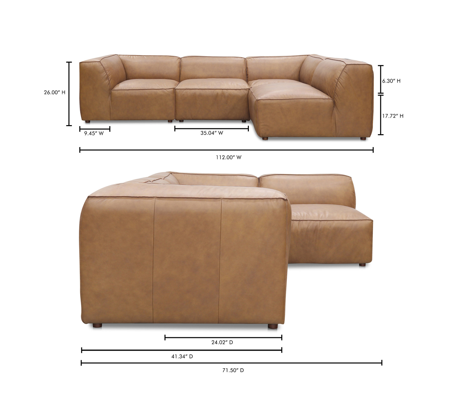 Form Signature Brown Modular Sectional - Contemporary - Sectional Sofas ...