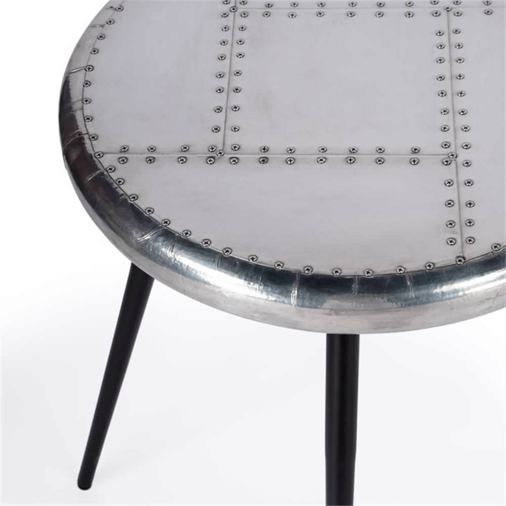 Home Square Metal Aviator Accent Table in Silver Finish - Set of 2 ...