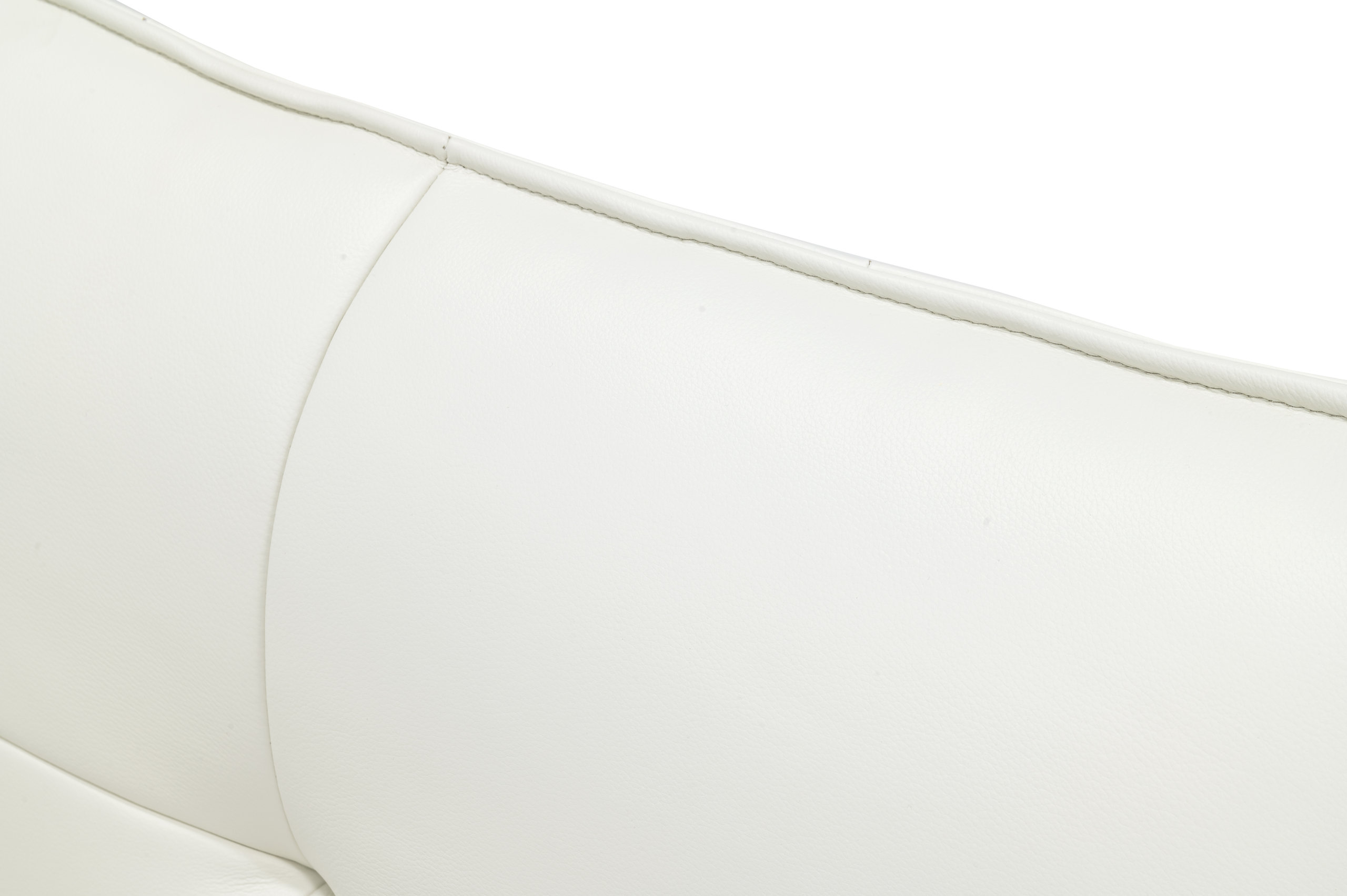 Modrest Patrick Modern White Leather Bed, Eastern King - Transitional ...