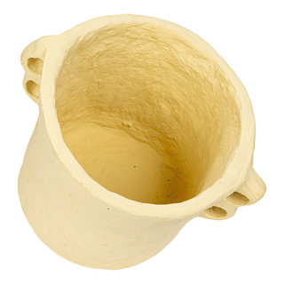 Decorative Handmade Paper Mache Planter With Handles, Natural ...