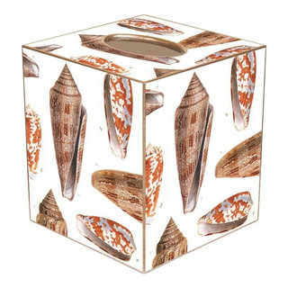 TB1848-Island Shells Tissue Box Cover - Beach Style - Tissue Box ...