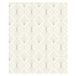 Henri Off-White Geometric Wallpaper Sample - Contemporary - Wallpaper ...