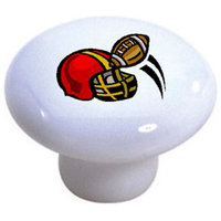 Football Helmet Ceramic Knob - Contemporary - Cabinet And Drawer Knobs ...