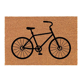 Coir Doormat Bike Bicycle (24" x 16" Small) - Contemporary - Doormats ...