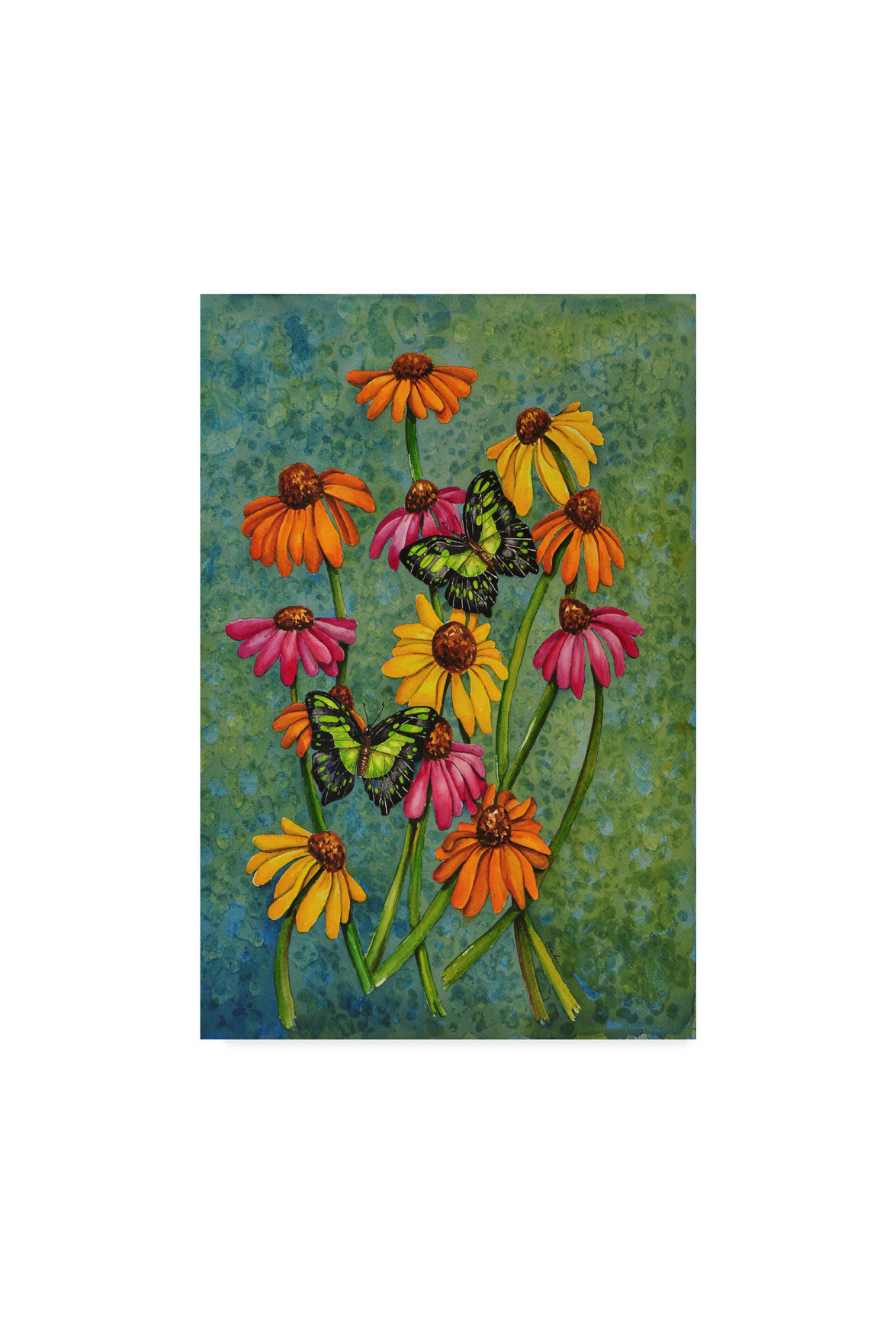 Charlsie Kelly 'Monarchs And Sunflowers' Canvas Art, 30"x47 ...