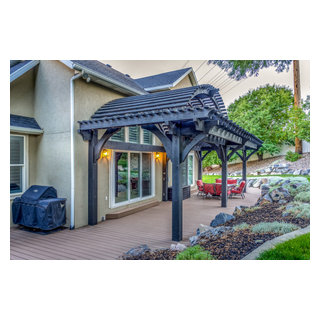 Cedar Hills, UT Barrel Roof Pergola w/Custom Contoured Deck - Deck ...