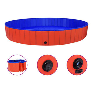 Vidaxl Foldable Dog Swimming Pool Red 118.1"x15.7" Pvc - Dog Supplies ...