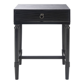 Hazel One Drawer Accent Table Black - Traditional - Side Tables And End ...