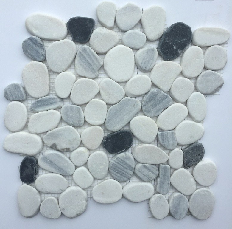 Orion 12"x12" Natural Interlocking Pebbles Tiles, 10 Sq. Ft ...