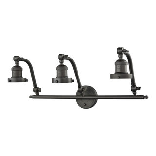 Innovations Bare Bulb 3-Light Bathroom Fixture, Oiled Rubbed Bronze ...