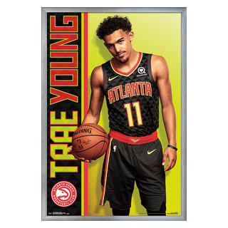 Atlanta Hawks Trae Young Poster, 24.25"x35.75" - Contemporary - Prints ...