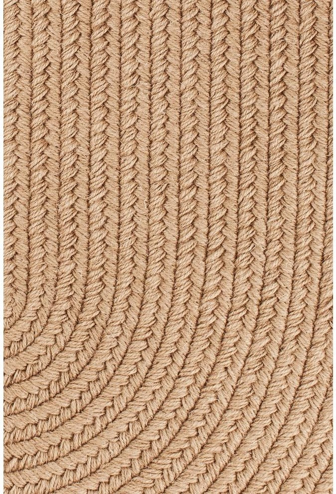 Solid Wool Rug, Taupe, 6' Round, 6' Round - Farmhouse - Area Rugs - by ...