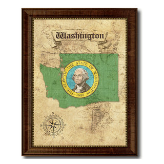 Washington State Vintage Map, 15"x19", 30"x39" - Traditional - Prints ...