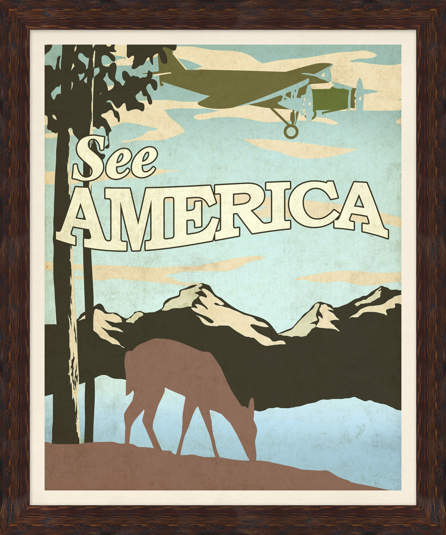 See America 2, Giclee Reproduction Artwork, 30x36 - Rustic - Prints And ...