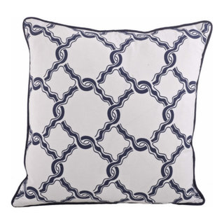 Chain Link Design Down Filloed Decorative Throw Pillow - Contemporary ...