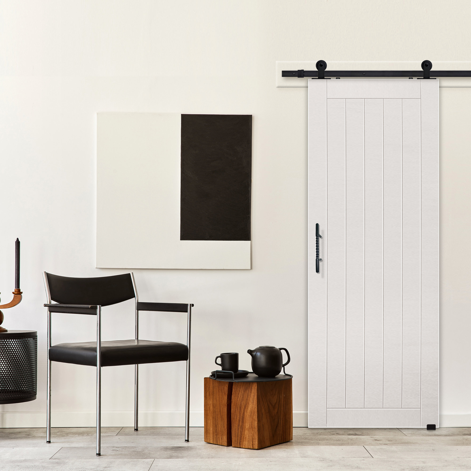 1 Panel Plank MDF Door, 48" X 84" - Farmhouse - Interior Doors - by ...
