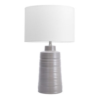 Nuloom 27" Uriel Ceramic Linen Shade Table Lamp, 27" - Transitional ...