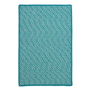 Outdoor Houndstooth Tweed Rug, Turquoise, 2'x10' Runner, 2'x10' Runner ...