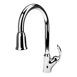 Electronic Pull-Down Kitchen Faucet Chrome - Transitional - Kitchen ...