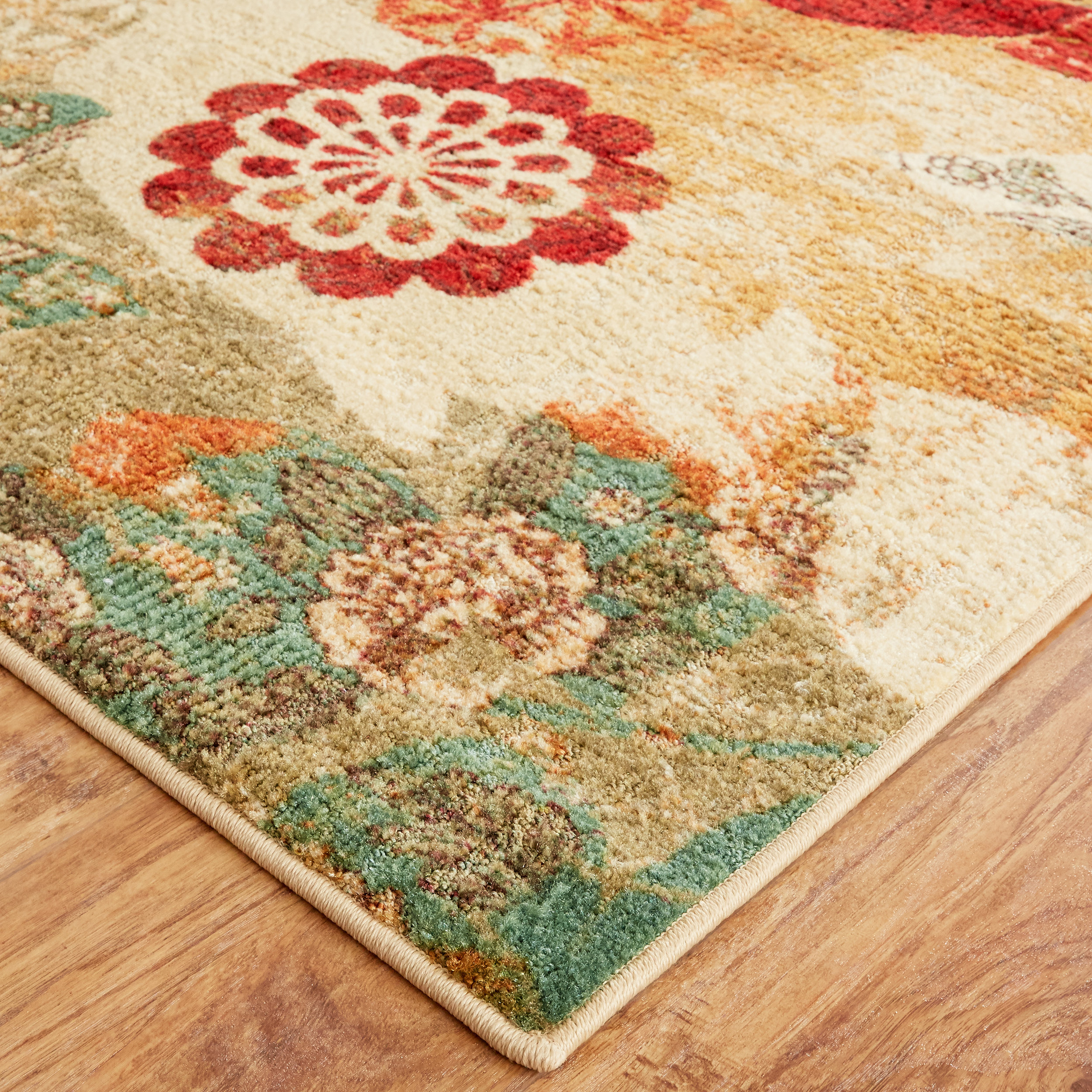 Geo Floral Pattern Multi Rug, 5'x8' - Contemporary - Area Rugs - by ...