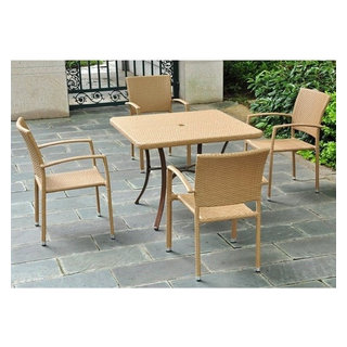 International Caravan Barcelona Patio Dining Table in Honey Pecan ...