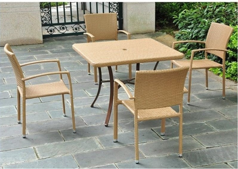 International Caravan Barcelona Patio Dining Table in Honey Pecan ...