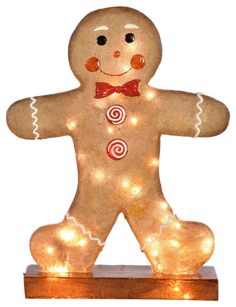LED Giant Gingerbread Boy - Traditional - Outdoor Holiday Decorations ...