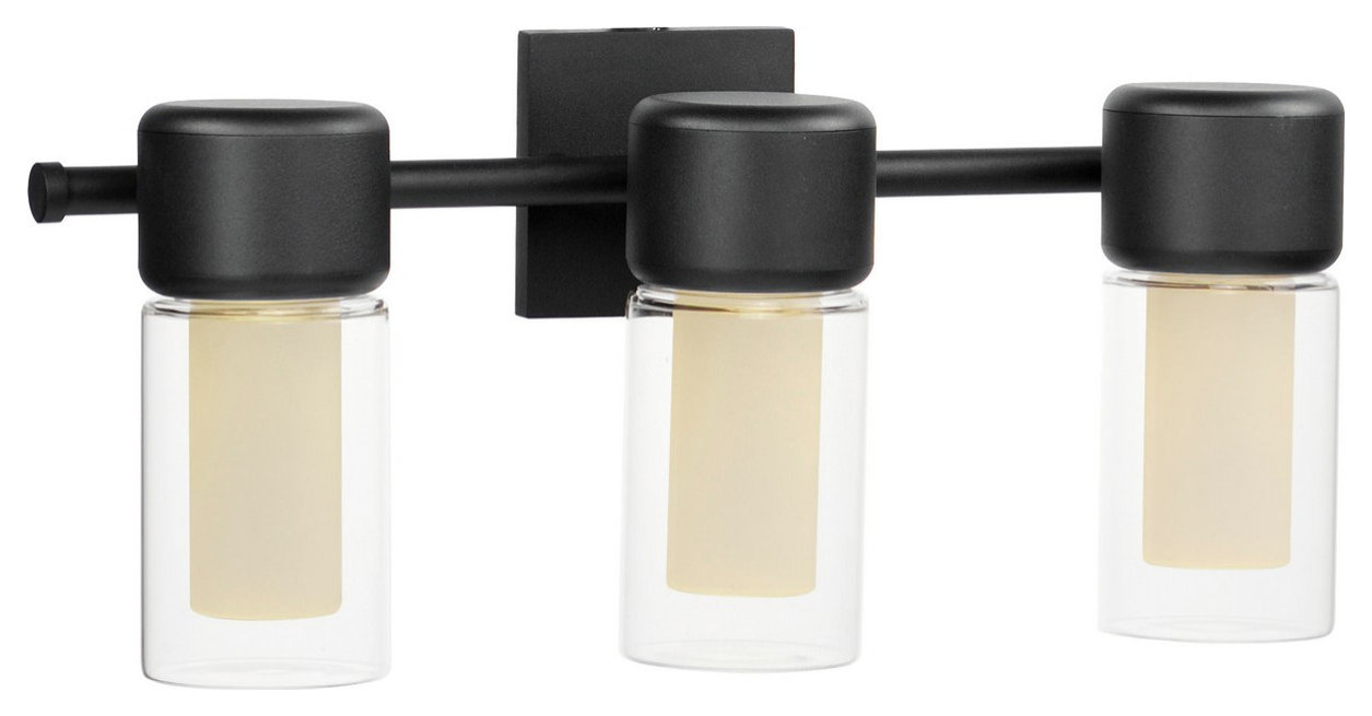 Dram LED Bath Sconce, Black - Transitional - Bathroom Vanity Lighting ...