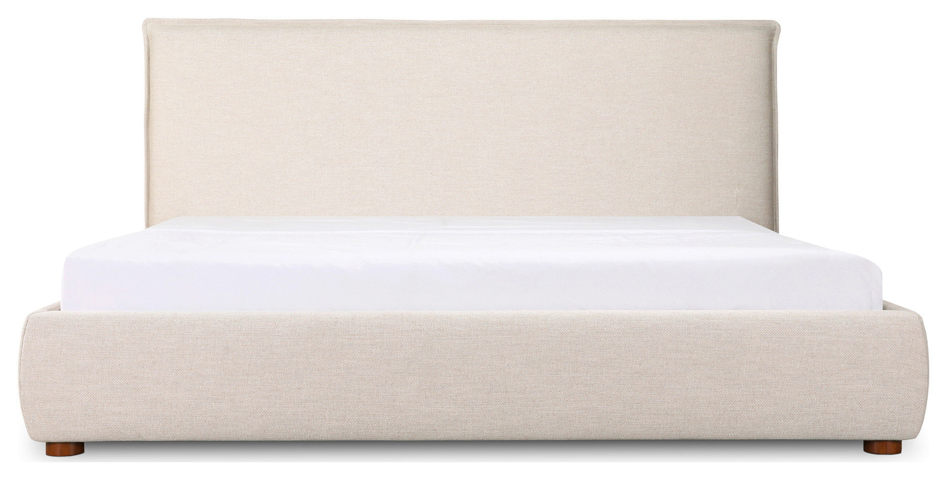 Luzon Wheat Upholstery King Bed, 85.5W x 88.5D x 45.5H - Transitional ...