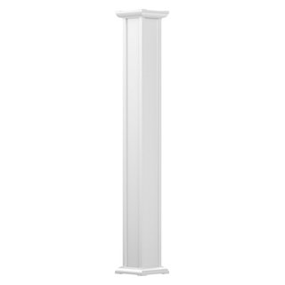 6" x 8' Endura-Aluminum Acadian Style Column, Square Shaft, Textured ...