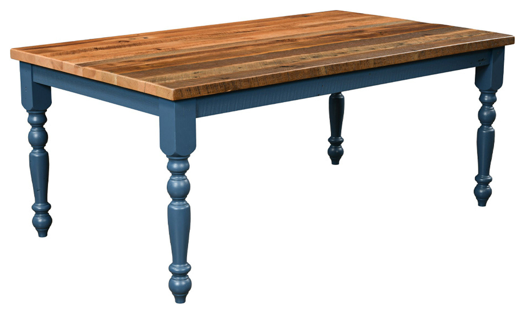 Barton Dining Table, Reclaimed Barnwood, 42"x72" With 2 BB Ext - French ...