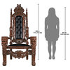 Lord Raffles Throne WithFaux Black Leather - Victorian - Armchairs And ...