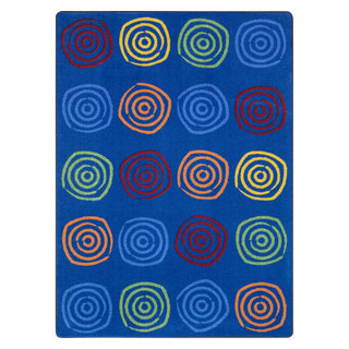 Joy Carpet Simply Swirls Kid Essentials Rainbow Area Rug 7'8"x10'9", 7 ...