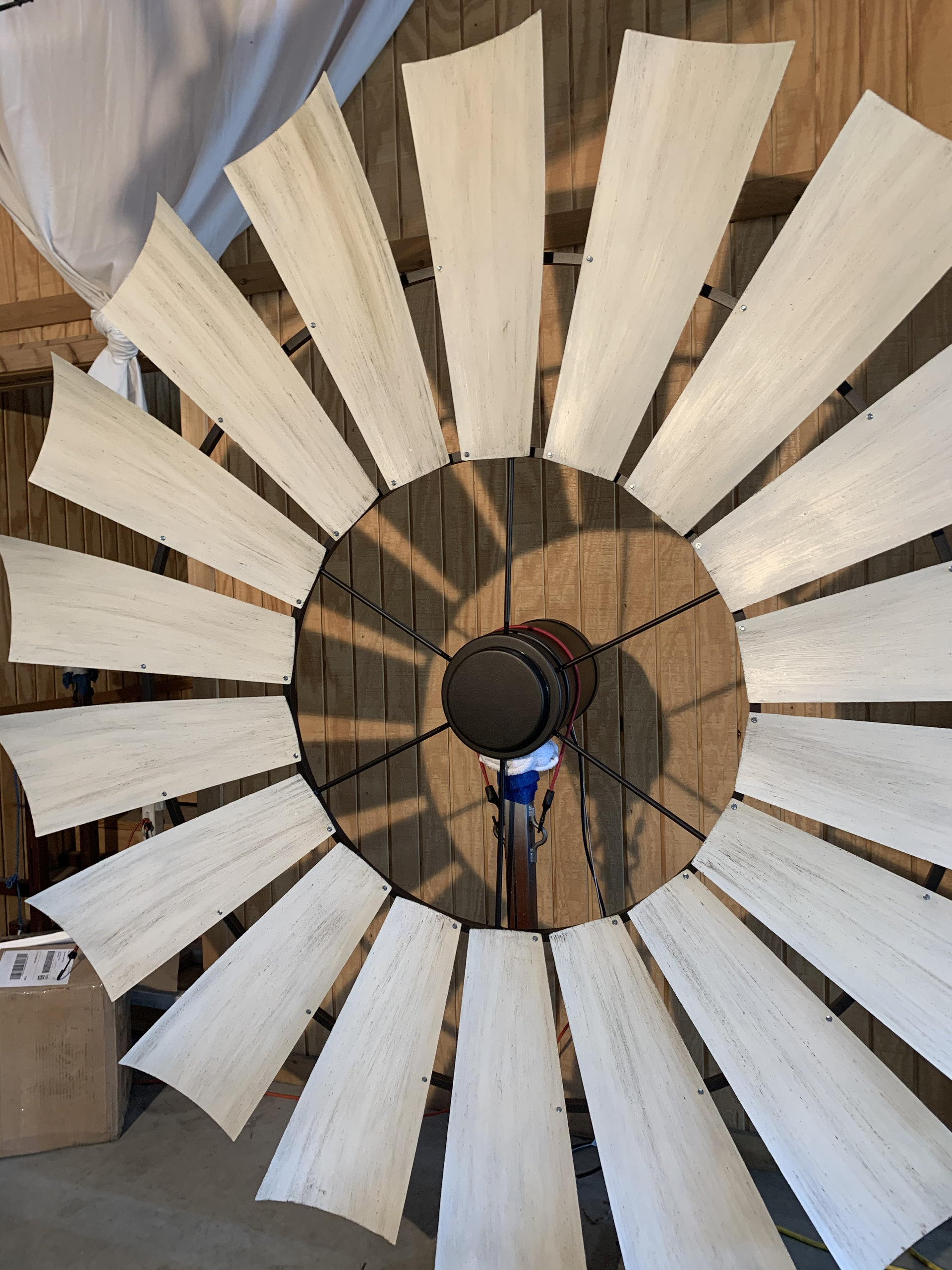 72 Inch Weathered Antique White Finish Windmill Ceiling Fan | The ...